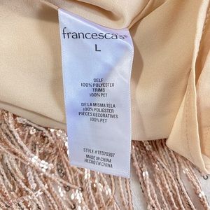 Francesca's Collections | Skirts | Nwt Francescas Clarette Gold Tiered ...